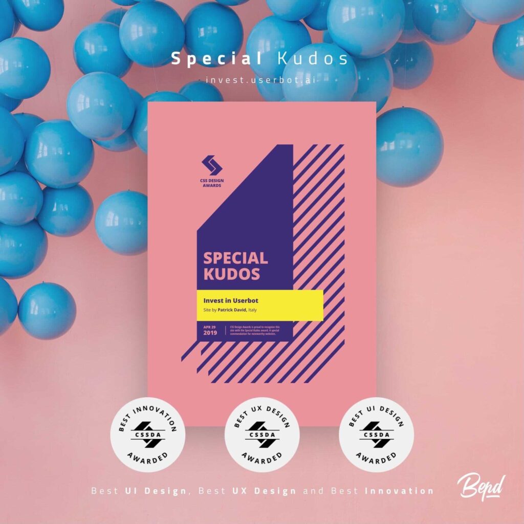 Userbot vince 4 premi ai CSS Design Awards 2017 - Userbot Blog