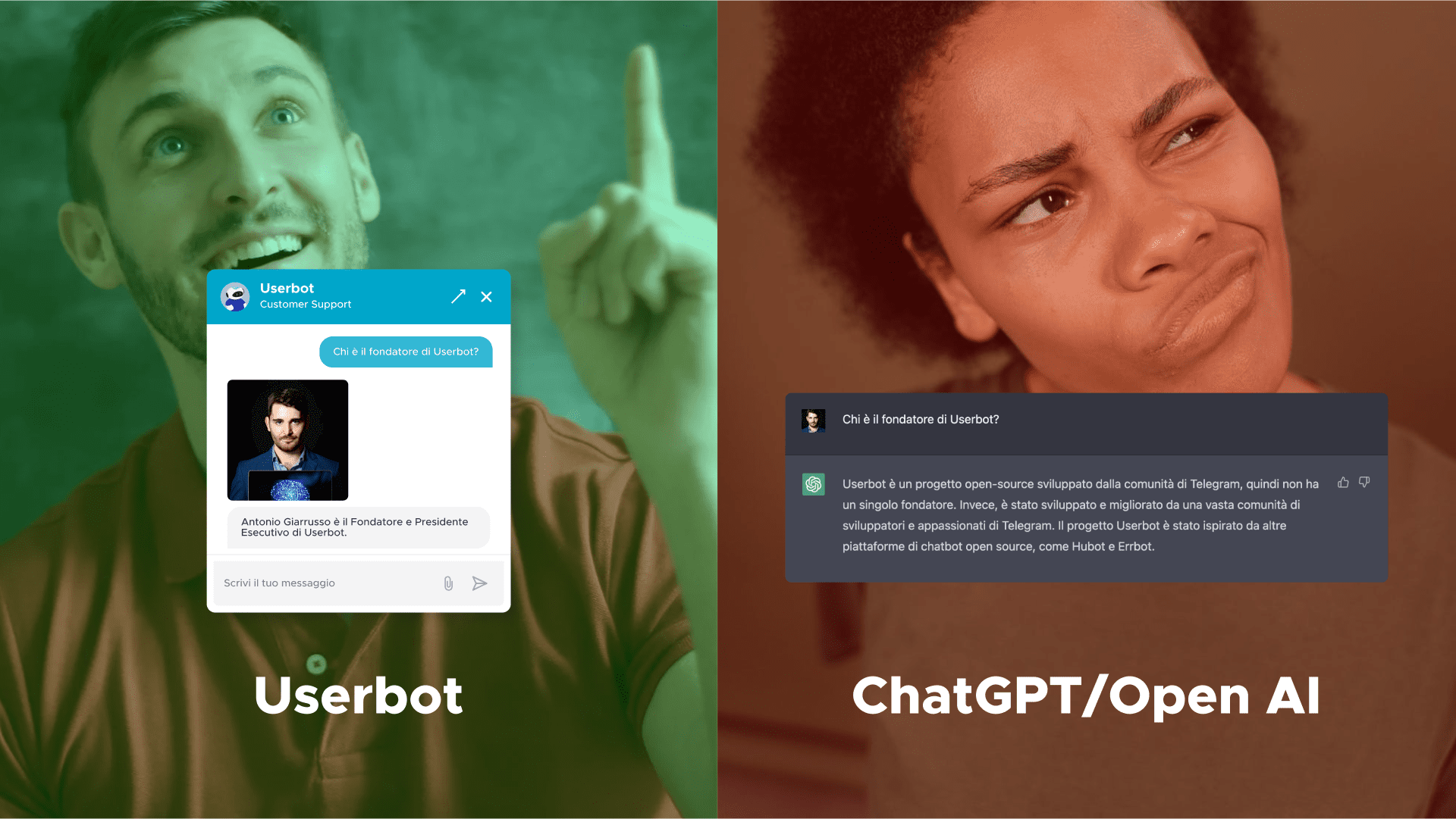 Userbot vs ChatGPT: differenze in applicazioni di Business - Userbot Blog